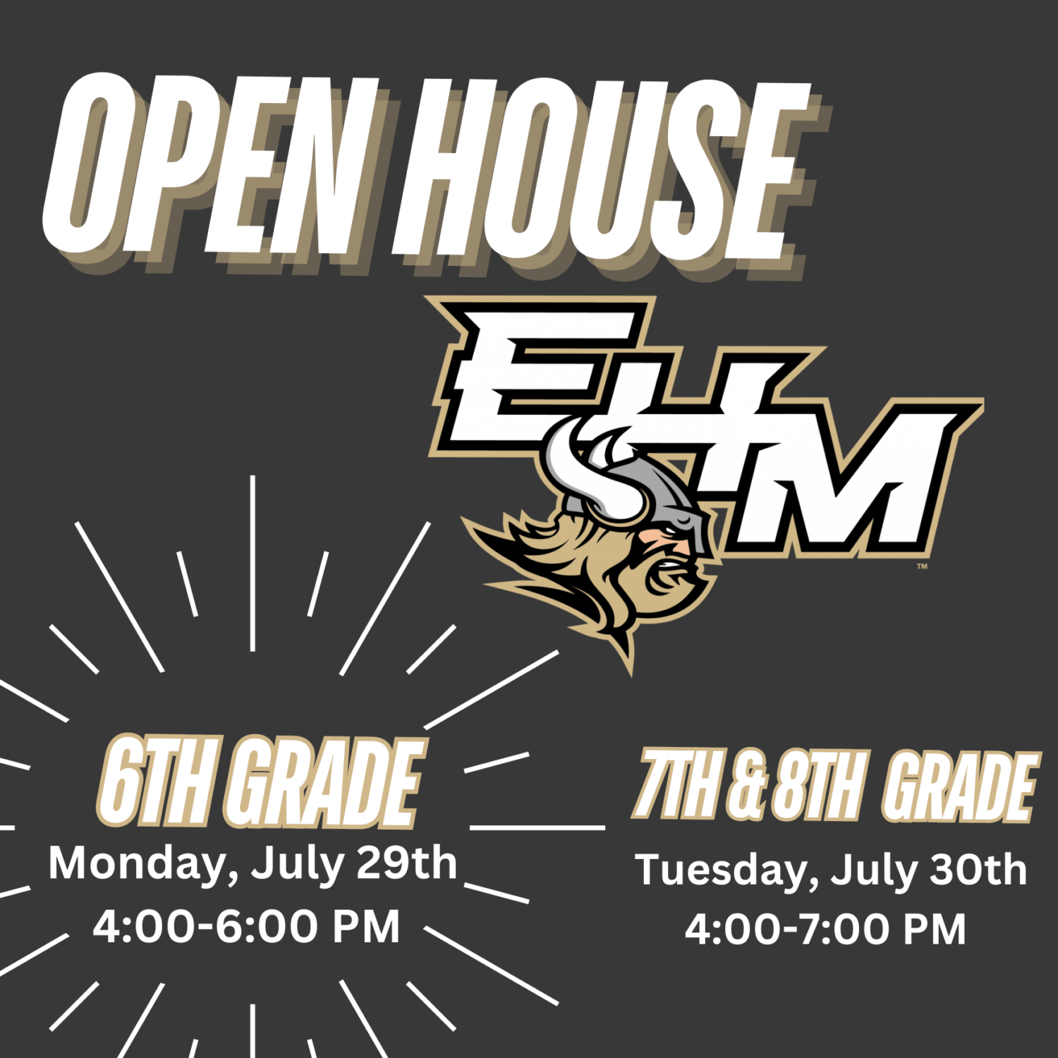EHMS Open House for Students by Grade – East Hall Middle School